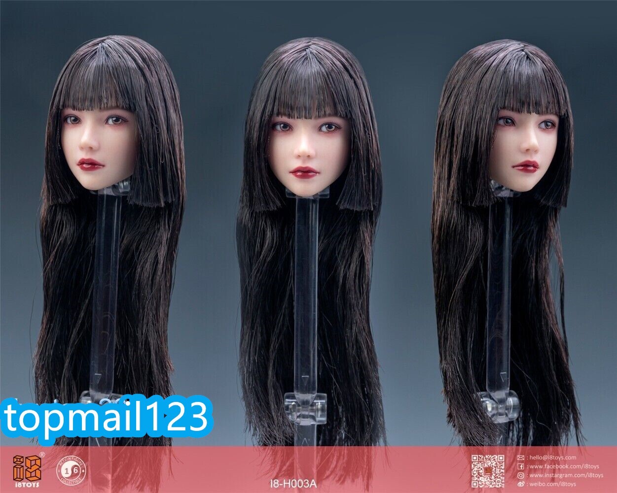 1/6 I8-H003A Yuki Beauty Girl Head Sculpt For 12" Female Phicen TBL ...