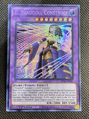 YuGiOh! - El Shaddoll Construct MP21-EN247 Prismatic Secret Rare 1st ...