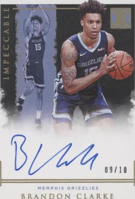2019-20 Panini Impeccable - Impeccable Rookie Signatures Brandon Clarke ...