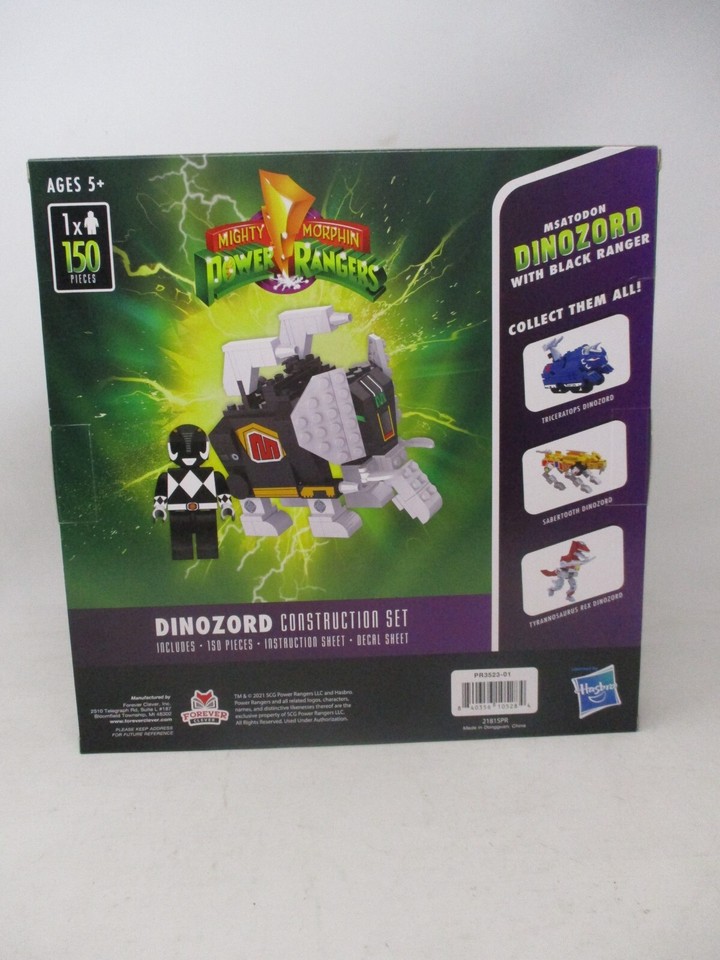 Mighty Morphin Power Rangers Mastodon Dinozord Construction Set Black ...
