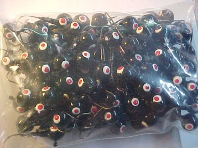 100 NEW LEAD HEAD JIG HEADS 3/8 OZ. WALLEYE JIGS BLACK 1/0 HOOKS | eBay