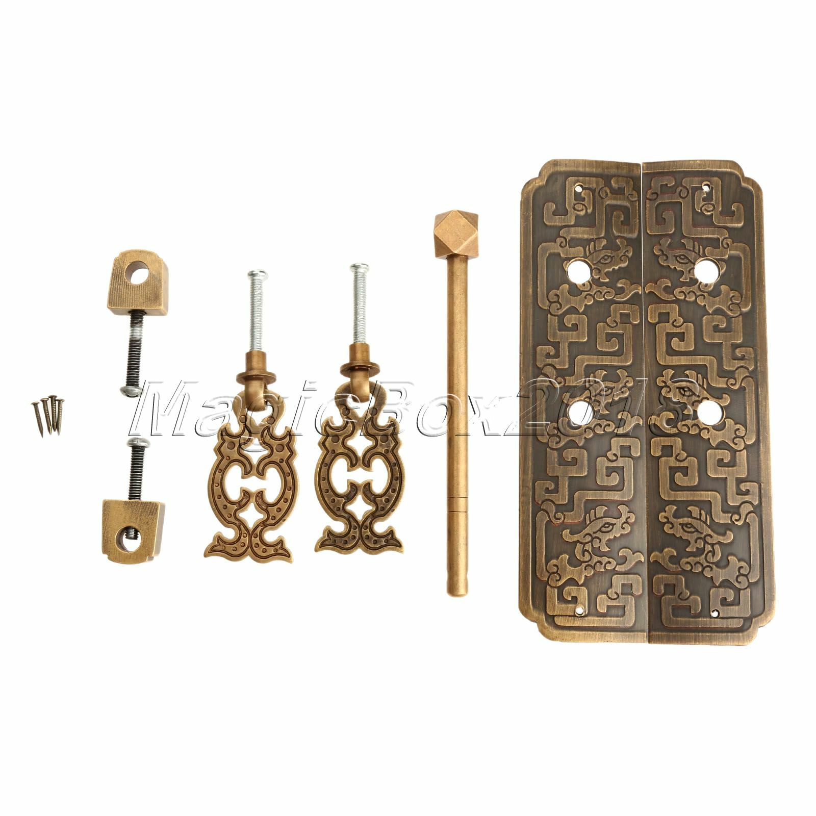 Antique Chinese Funiture Brass Hardware Cabinet Door Lock Latch Pull ...