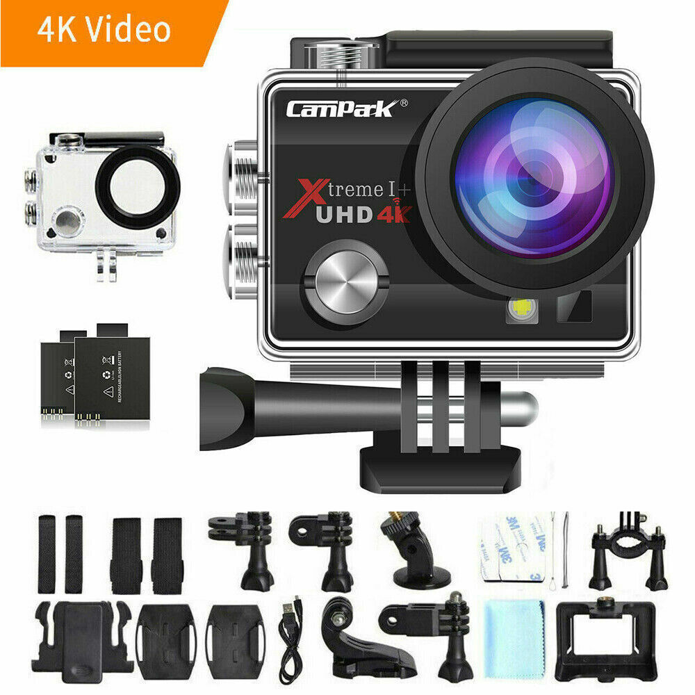 Campark 4K 20MP WIFI Sport Action Camera Waterproof Camcorder - Black ...