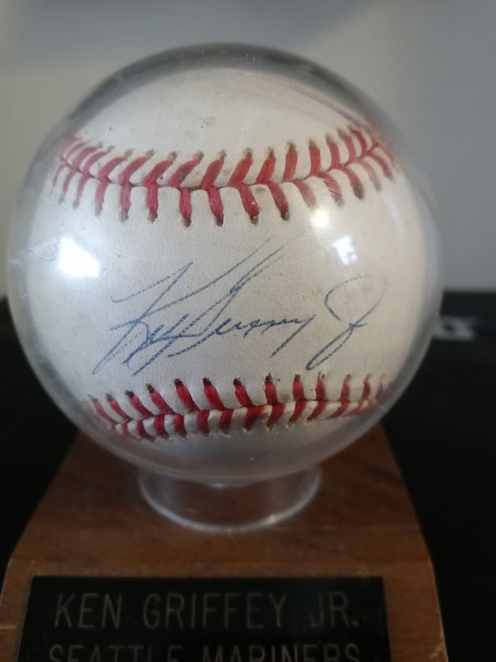 Ken Griffey Jr Autograph Baseball With Custom Nameplated Display HOF ...