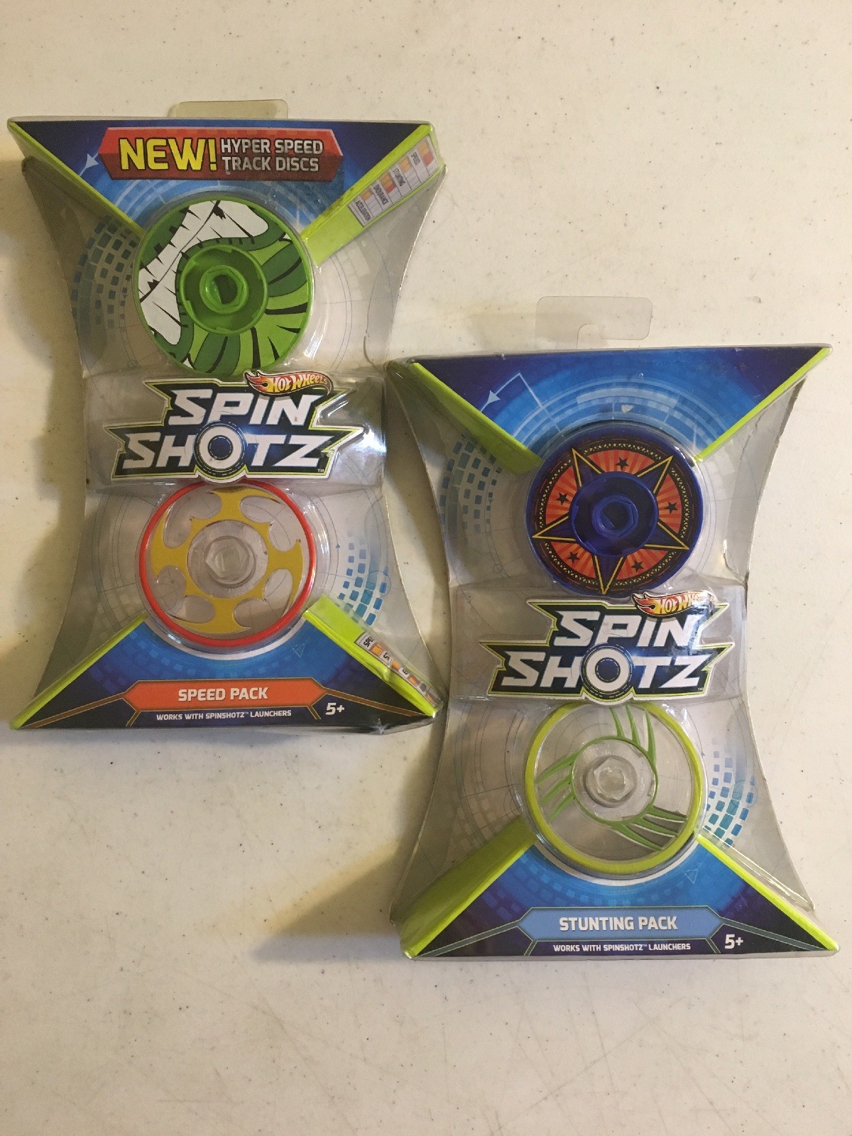 Hot Wheels Spin Shotz Hyper Speed Track Discs Stunting & Speed Packs 4 ...