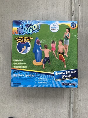 BESTWAY H20 GO! SHARK SPLASH BOXER WATER FUN POOL KIDS ADULT SPRINKLER ...
