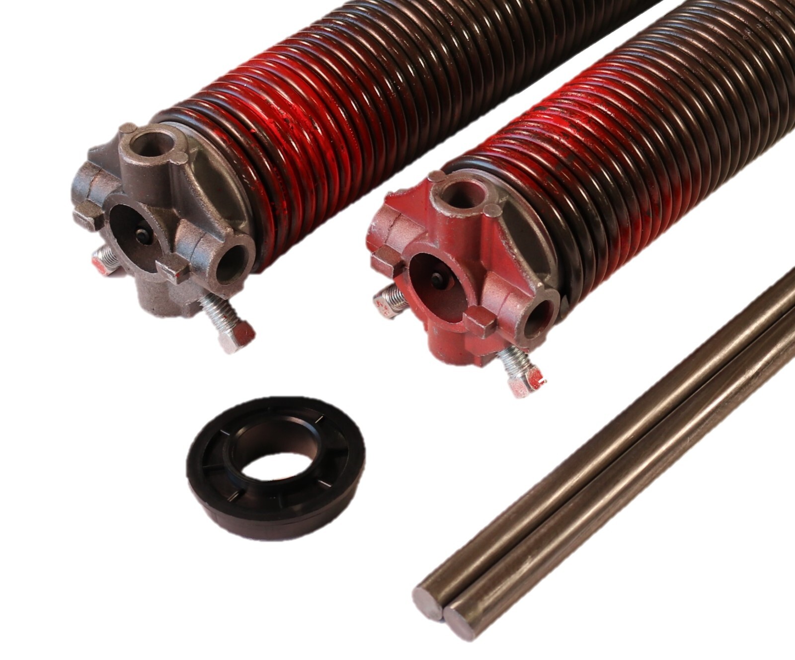 Pair of Garage Door Torsion Springs 225 x 1 3/4 x 27" w/ Winding Bars ...