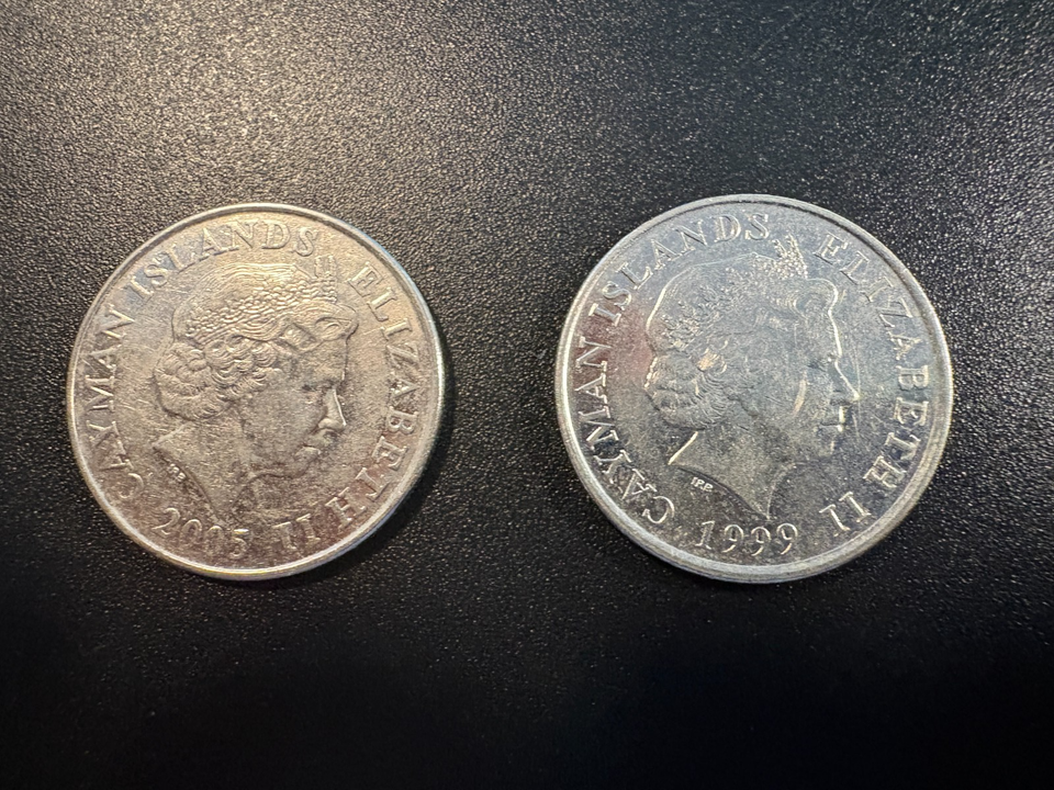 Cayman Islands 25 Cents 1999 and 2005 (x2) Circulated | eBay