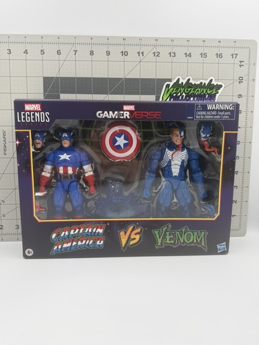 Marvel Legends Gamerverse Captain America VS Venom MVC Two-Pack in Hand ...