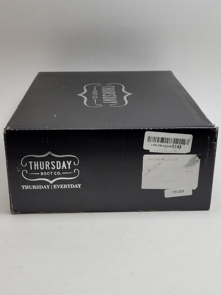 Thursday Boots Legend Black Matte Men’s Size 10.5 Brand New in box | eBay