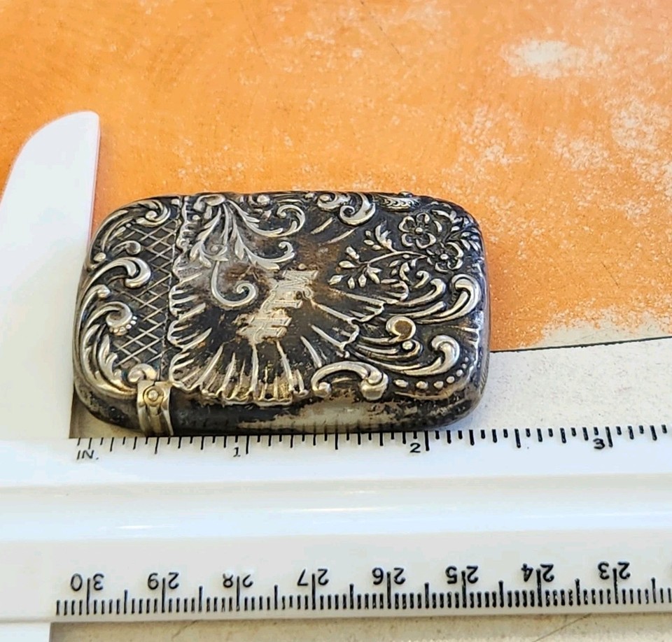 Repousse MALTBY STEVENS CURTISS Silver Soldered 062 MATCH SAFE ...