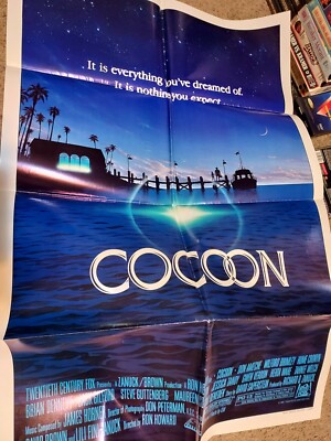 1985 COCOON vintage movie poster Don Ameche Jessica Tandy Wilford ...