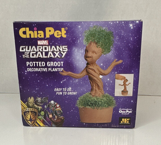 Chia Pet Marvel Guardians of the Galaxy Potted Groot Decorative Planter ...