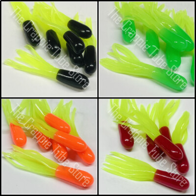 10 NightGlo™ Crappie Tube Mini Jigs - Select Your Color | eBay