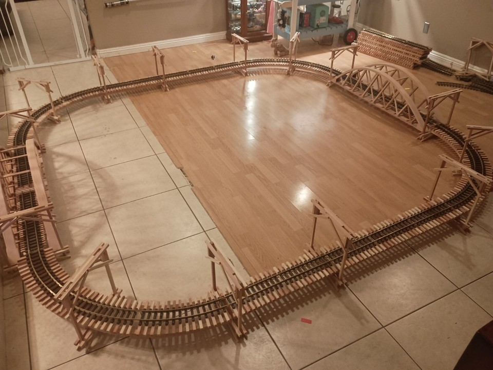 G Scale Train Track Trestle Ceiling KIT! Double Arched Bridge! Use with ...