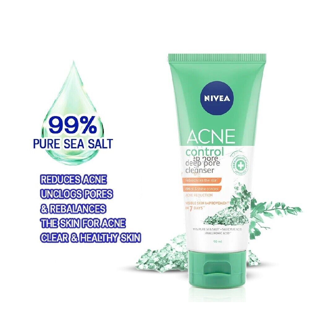 NIVEA Acne Repair Gentle Foam Gel Micro Cleanser Reduce Pimple Clogged ...