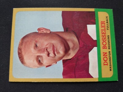 1963 Topps Football Card # 162 Don Bosseler SP - Washington Redskins ...