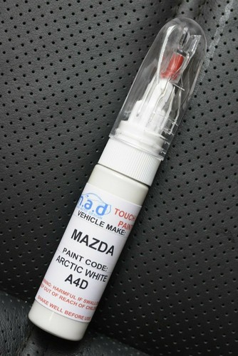 TOUCH UP CAR PAINT 20ML PEN FOR MAZDA ARCTIC WHITE A4D CX-5 MX-5 MAZDA3 ...