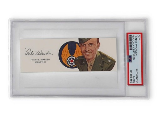 Henry Warden Signed Cut with Portrait (PSA) - Father of the B-52 Bomber ...