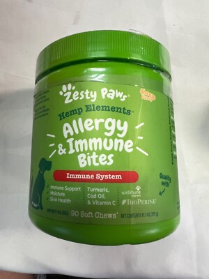 Zesty Paws Dog Allergy Relief - Anti Itch Supplement 90 Count EXP 08/25 ...