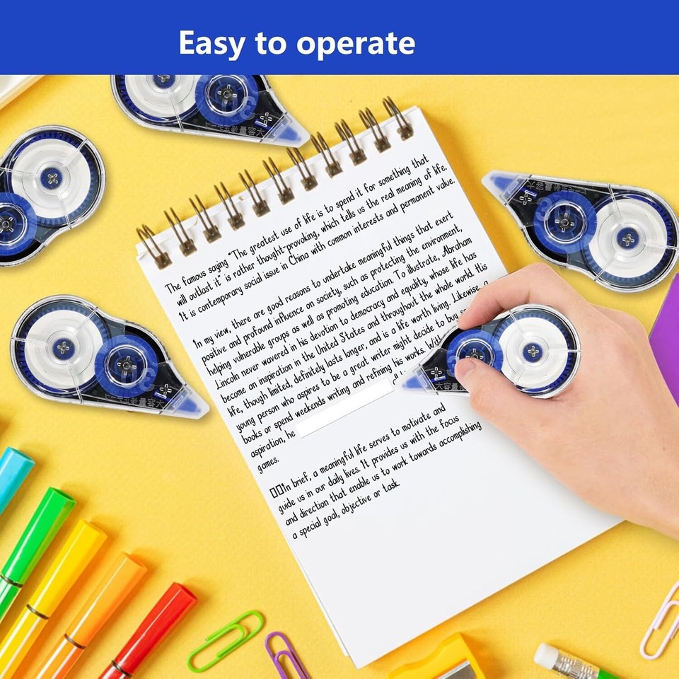 10Pcs 5mm x 30m Correction Mouse Tape White Correction Tape Roller ...