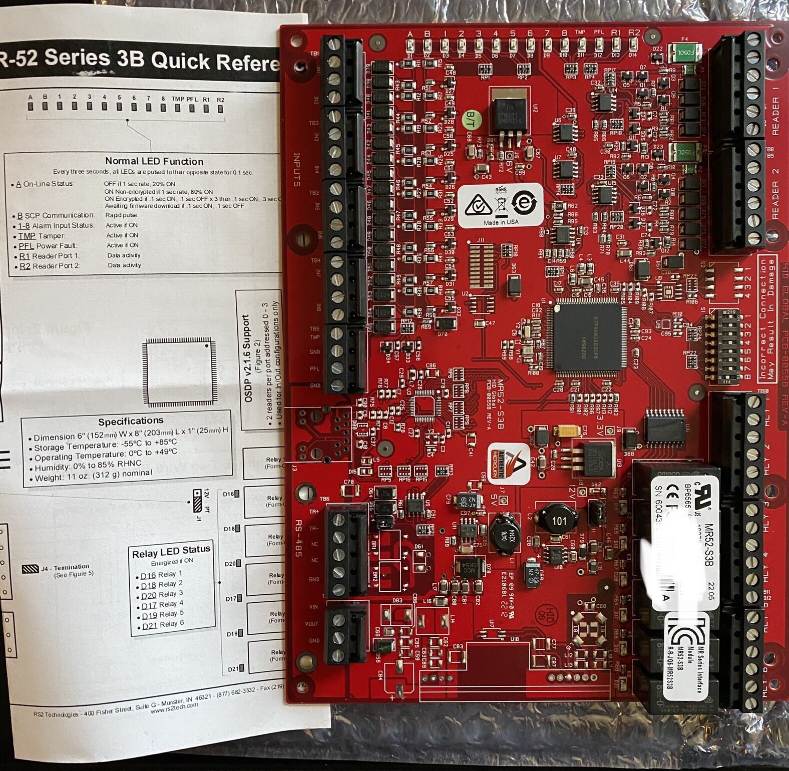 GENETEC MR-52-S3B Dual Reader Board | eBay