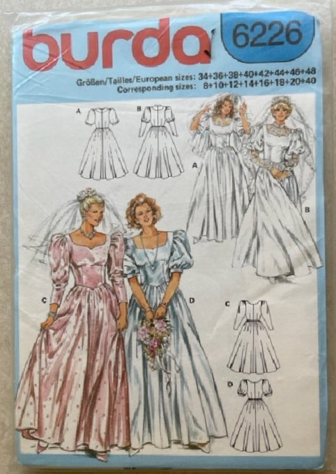 Buyer Choice: WEDDING/FORMAL/PARTY Sz 8-40 $9.95 UNCUT BURDA Sewing ...