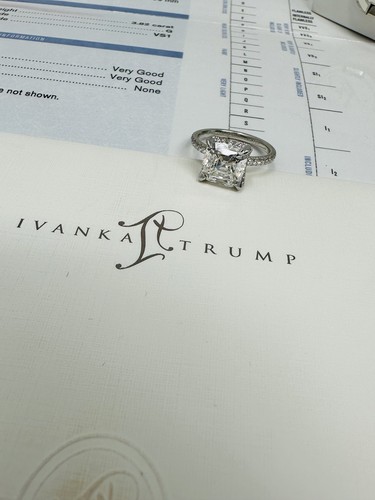 Ivanka Trump 3.82CT Platinum Engagement Ring *GIA CERTIFIED* | eBay