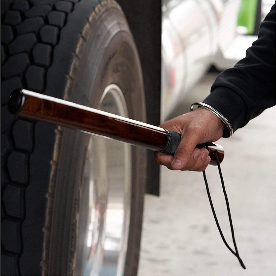 18" Tire Knocker Pounder Wooden Handle Hickory Air Inflate Checker For ...