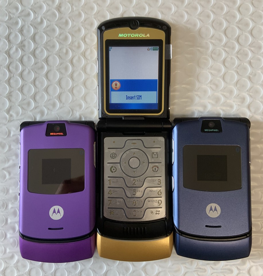 Original Motorola RAZR V3 Unlocked Flip GSM Bluetooth Loudspeaker ...