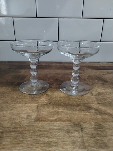 2 Imperial Candlewick Stemware 3-Beaded Stem 4 Inches tall champagne ...