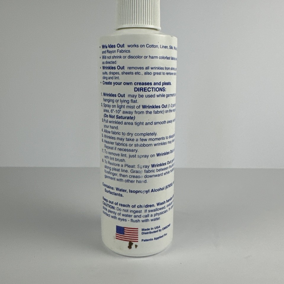 Emson Wrinkles Out Wrinkle Remover Spray - Removes Wrinkles. Wrinkle ...
