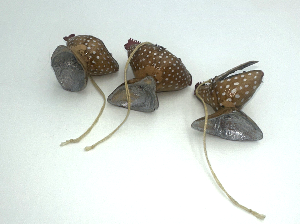 Folk Art Miniature Wedding Diorama Mexico Nut Shell Opens Lot of 3 As ...