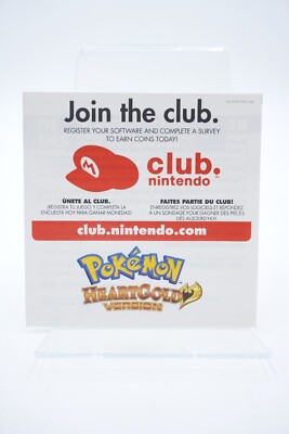 Nintendo DS Pokemon HeartGold Nintendo Power Club Nintendo Insert ONLY ...
