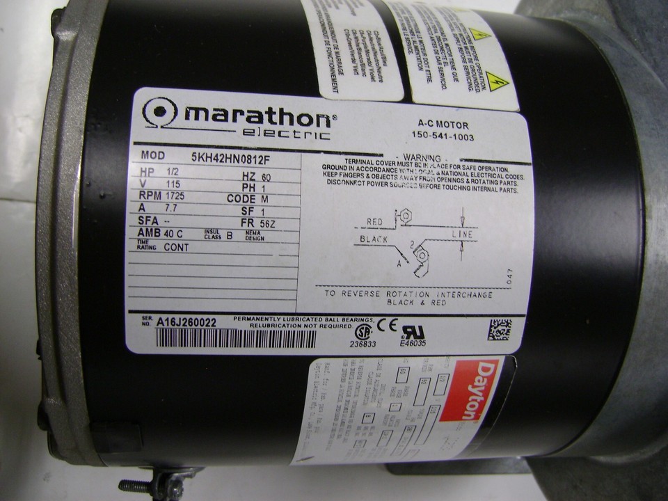 DAYTON AC Gearmotor: Parallel, Single Output Shaft, Split-Phase, ODP ...