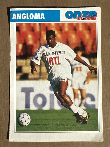 CARD JOCELYN ANGLOMA 1990 ROOKIE CARD PARIS ST GERMAIN PSG ONZE MONDIAL ...