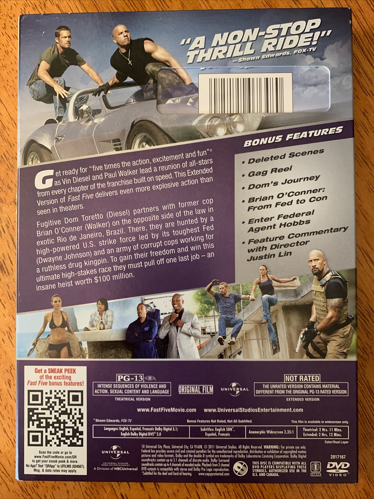 Fast Five (DVD, 2011, Rated/Unrated) B 25192076480| eBay