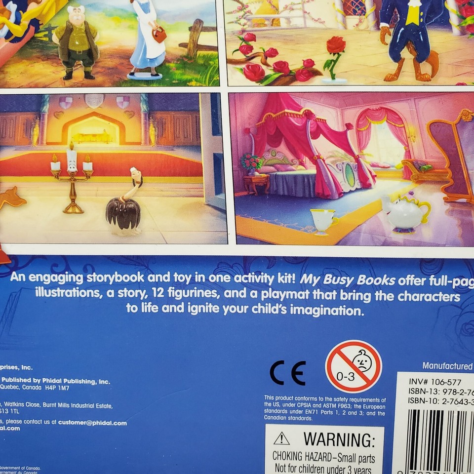 Disney My Busy Books Beauty and the Beast 12 Figurines Storybook ...