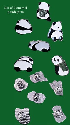 Panda Pin Lot of 6 Different Panda Pins No Duplicate | eBay