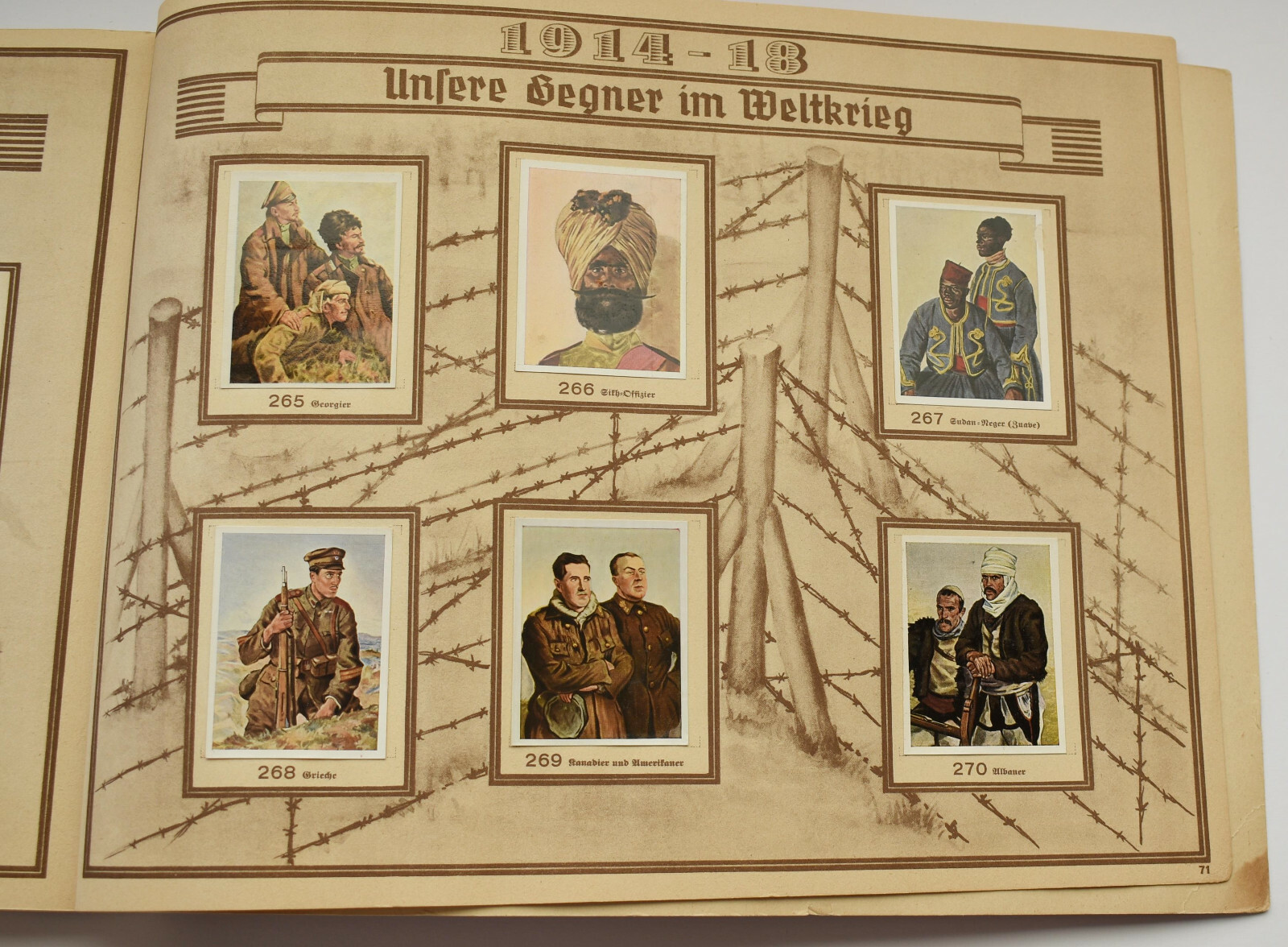 1930's GERMAN HISTORY WW1 TOBACCO CARD ALBUM BOOK WORLD WAR CIGARETTE ...