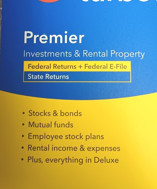 Intuit TurboTax Premier 2023 Federal + State Windows PC Mac investments ...
