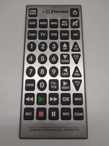 Emerson JUMBO Giant Huge Oversized Universal Television Remote Control ...