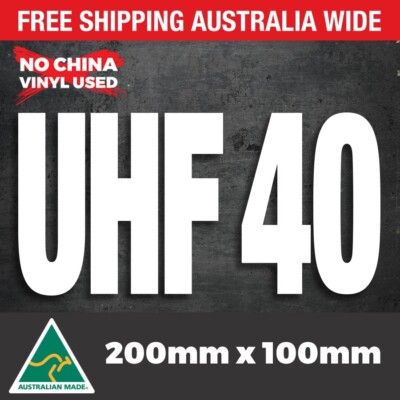 UHF 40 Radio CB CARAVAN 4X4 UTE TRUCK VAN Vinyl Decal Sticker 200mm ...
