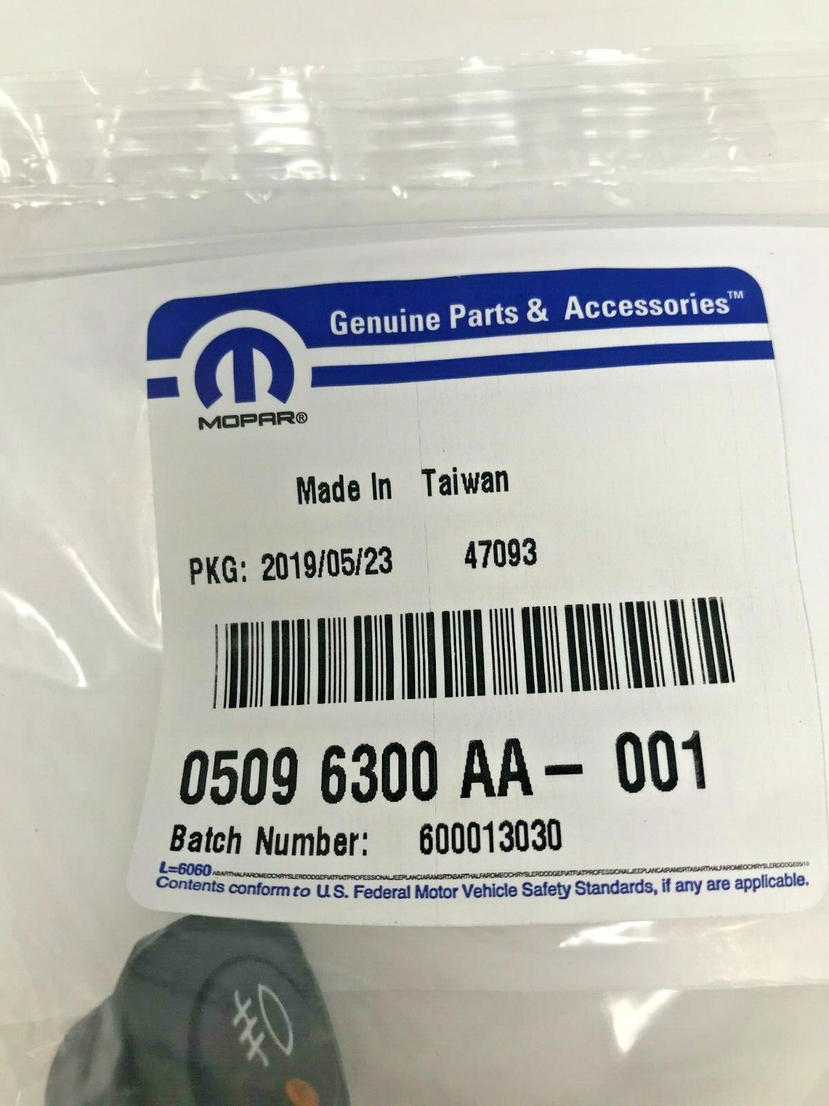 Genuine Mopar Light Kit - Fog - Switch Fog Lamp 5096300AA for sale ...