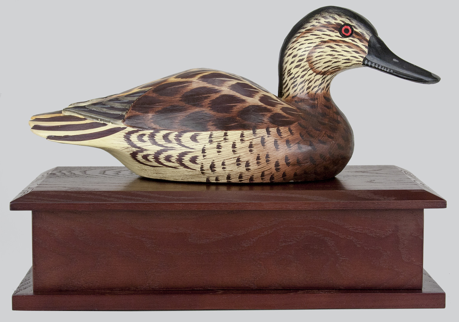 165 Cubic Ins Duck Decoy Urn - Female Coloring/Dark Ash Box for ...