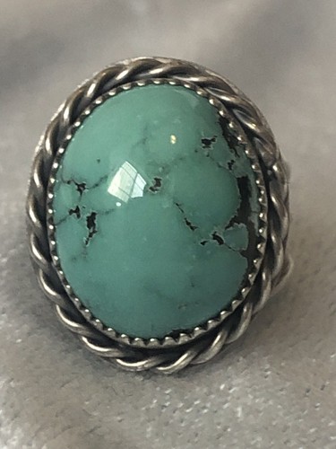Classic Southwestern Natural Spider Web Turquoise Ring, Sterling, 4-1/2 ...