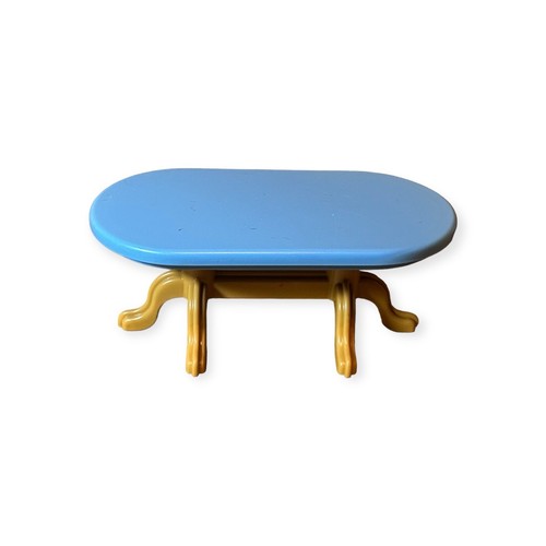 Little Tikes Dollhouse Blue Dining Table Grand Mansion Furniture Doll ...
