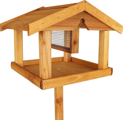 Large Premium Bird Table With Feeder Wooden Traditional Feeding Station ...