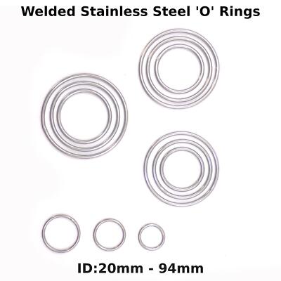 Welded metal O Rings 316 (A4 Marine) Stainless Steel Rings, Buckles ...
