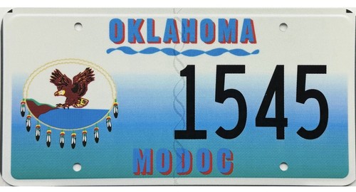*99 CENT SALE* Oklahoma MODOC NATION TRIBAL License Plate #1545 No ...